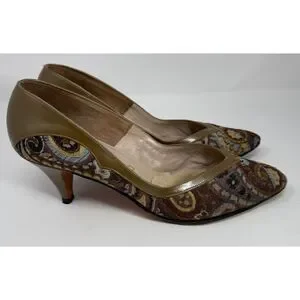 Johansen | Shoes | Vintage 5 Johansen 1960s Tapestry Heels Pumps | Poshmark
